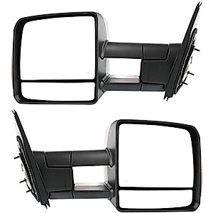 Kool Vue Driver & Passenger Side Power Heated Towing Mirrors for Toyota Tundra 2007-2021 With Signal Light Textured Standard Cab