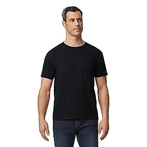 Gildan Adult Softstyle Cotton T-Shirt, Style G64000, Multipack, Black (2-Pack), Large
