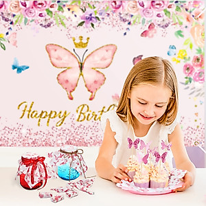 150 Pcs Wax Paper Sheets for Food Baking Wrapping Wax Paper Butterfly Deli Paper Sheets Greaseproof Printed Picnic Wrap Tissue for Hamburger Basket Sandwich Holiday Birthday Party Dessert(Pink)