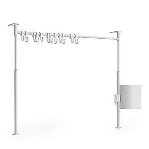 Umbra Anywhere Tension Rod Multi Kitchen Organizer, Caddy, White