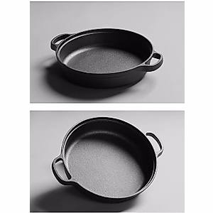 BEIHG Pre-Seasoned Cast Iron Grill Skillet Pan.cast Iron Skillet 9-inch Masterclass Cookware for Barbecue, Stove, Oven or Camping