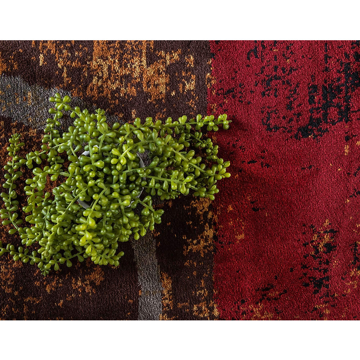 Unique Loom Barista Collection Area Rug - Kouillou (4' 1" x 6' 1" Rectangle, Multi/ Brown)