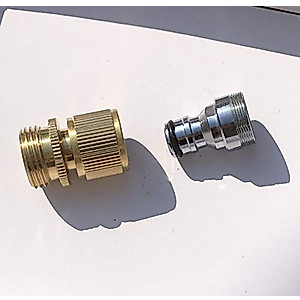 bathroom Sink Faucet snap adapter quick connect to garden hose, kitchen faucet aratored quick snap connector to 3/4 inch GHT female for washer, indoor sink quick-fit attachment