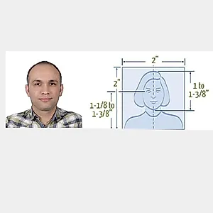 Kaslove LLC US Online Passport photo prints 2x2 inch, VISA, Citizenship, Immigration, Work Photos , green card (2*2 inch ( 12 pictures print))