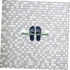 Garneck Wall Mounted Shoe Towel Rack Bathroom Organizer Sports Towels for Sweat Slippers Storage Shelf Bathroom Storage Mounted Holder Storage Hangers Green Plastic