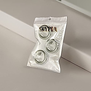 SKYPIA 3x Bathroom Kitchen Sink Hole Round Overflow Cover Basin Tidy Insert Spares (Single)