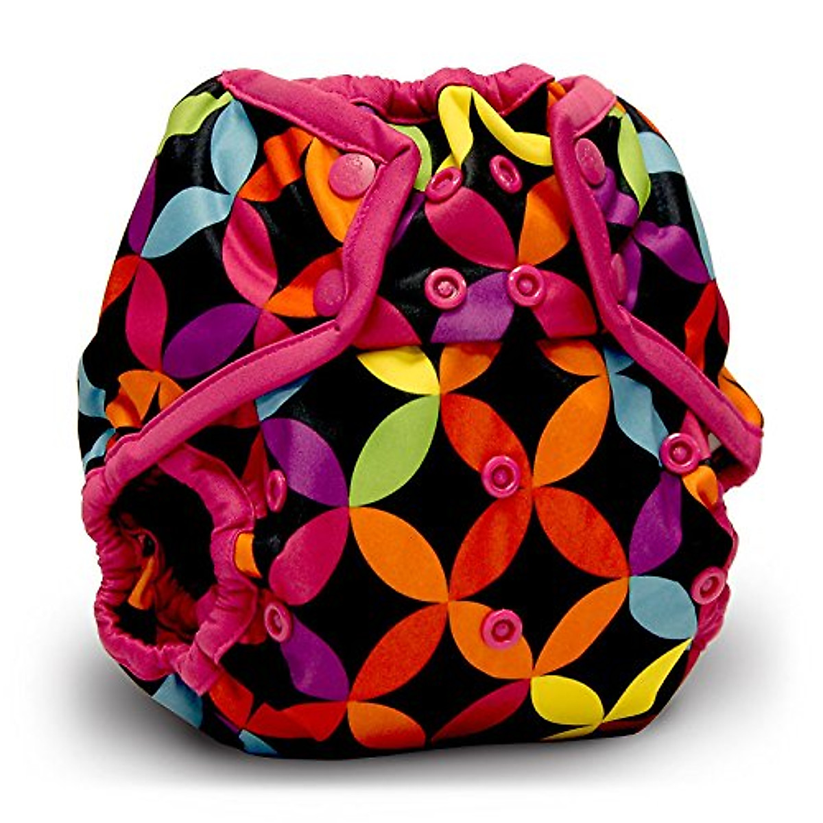 KANGA CARE Prefold Size 2 Cloth Diaper Set Reusable Unbleached Viscose of Rayon from Bamboo 6 Pack + 2 Waterproof Rumparooz One Size Diaper Cover Baby Girl