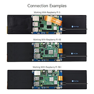 waveshare 11.9inch Capacitive Touch Display Compatible with Raspberry Pi 5/4B/3B/Zero/Zero W/Zero 2W/Pico/Pico W/Pico WH, 320×1480 Resolution IPS DSI Interface