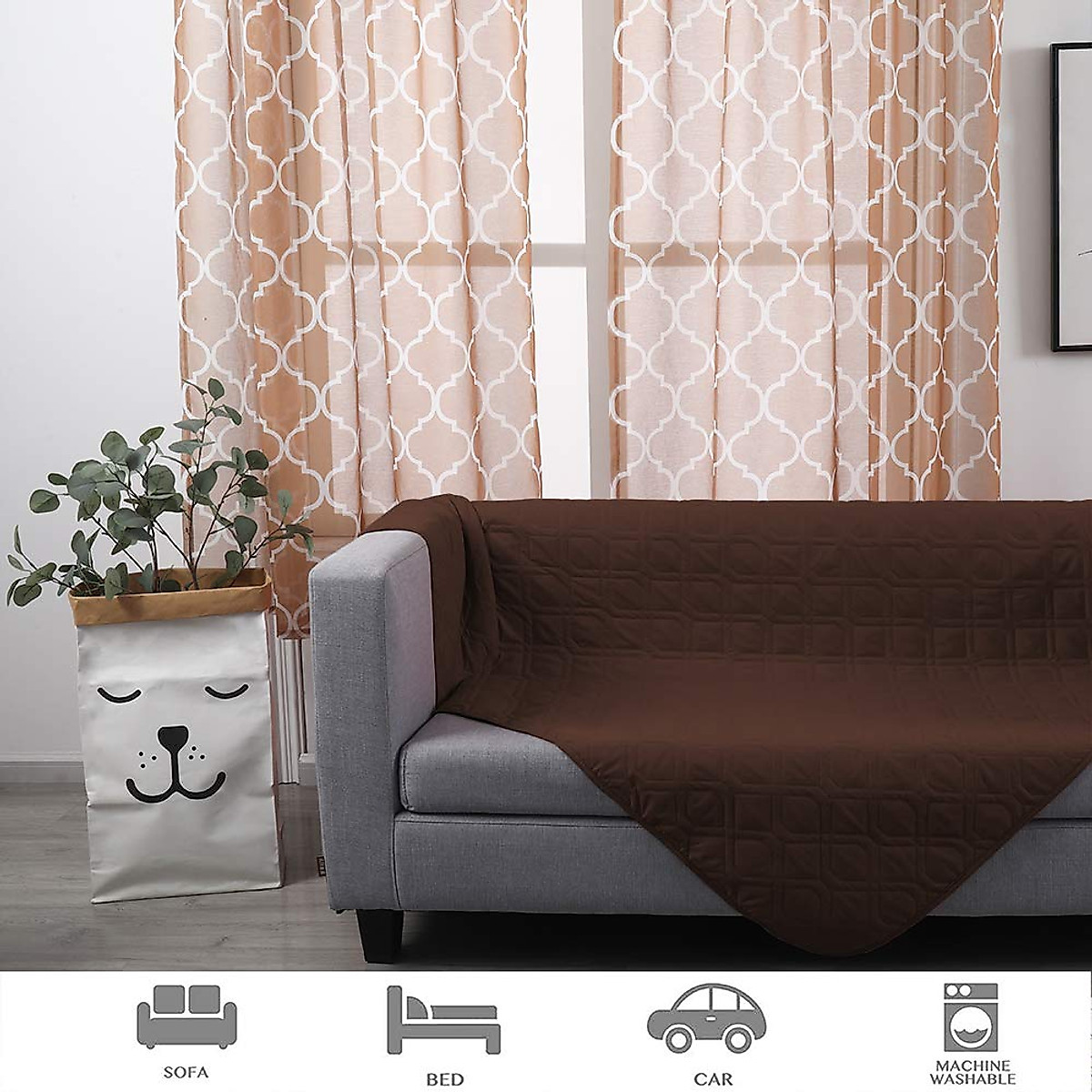 SUNNYTEX Waterproof Dog Bed Cover Dog Mat Pet Pad Pet Blanket for Couch Sofa Bed Mat Anti-Slip Furniture Protrctor