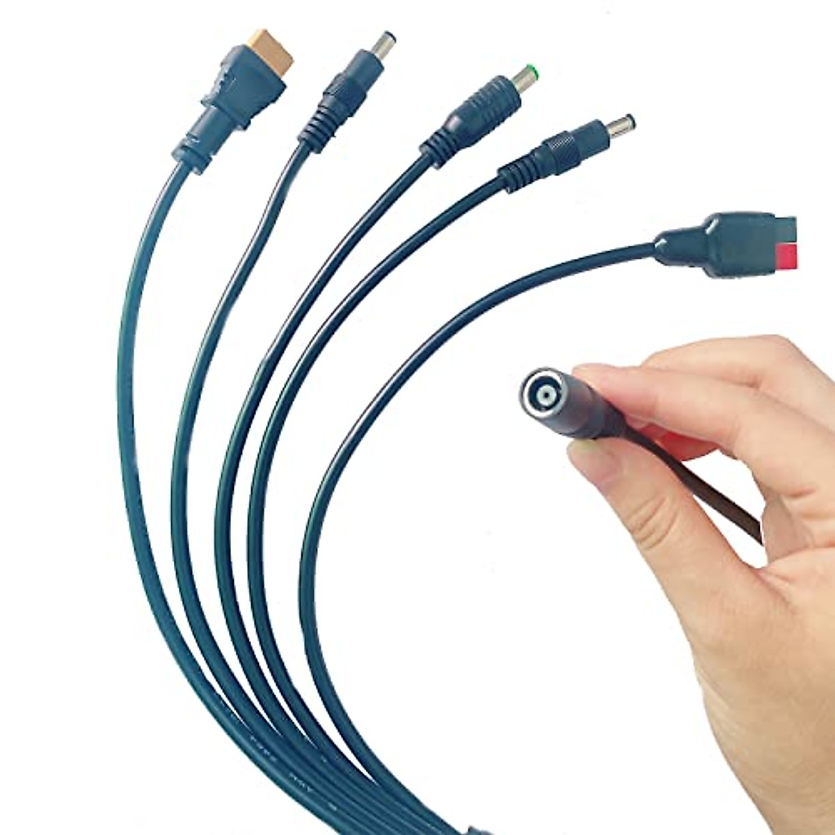 Universal DC7909 to Anderson, XT60, DC8mm, DC3.5mm, DC5.5*2.1mm Adapter, Solar Panel Connectors Socket, Solar Charge Cable Kit for 50W to 200W Portable Solar Generator (7909 to 5cable kit)