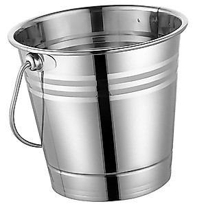 Champagne Ice Bucket Cocktail Party Ice Bucket 1L Stainless Steel Metal Ice Bucket Pails Champagne Wine Beer Beverage Tub for Drinks Party Ice Cube Container Bucket Favors Pails Favors Pails