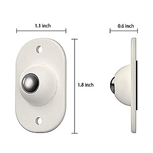 8Pcs Mini Casters Wheels Self Adhesive Swivel Wheels Stainless Steel Paste Universal Wheel with 360 Degree Rotation Sticky Pulley for Bins Bottom Storage Box Furniture Trash Can Small Furniture