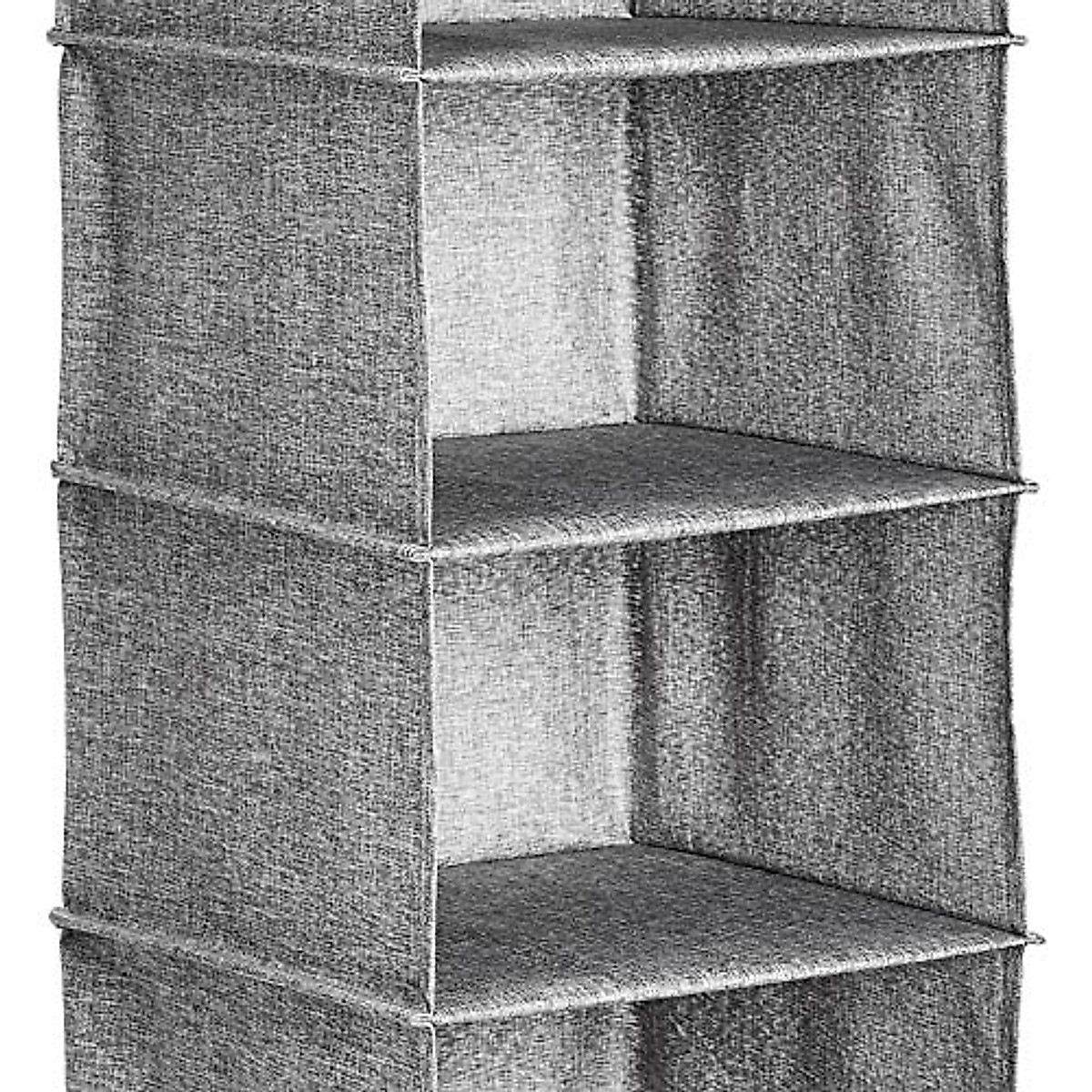 Amazon Basics Hanging Closet Shelf 6 Tier, Heather Grey, 2"D x 12"W x 12"H