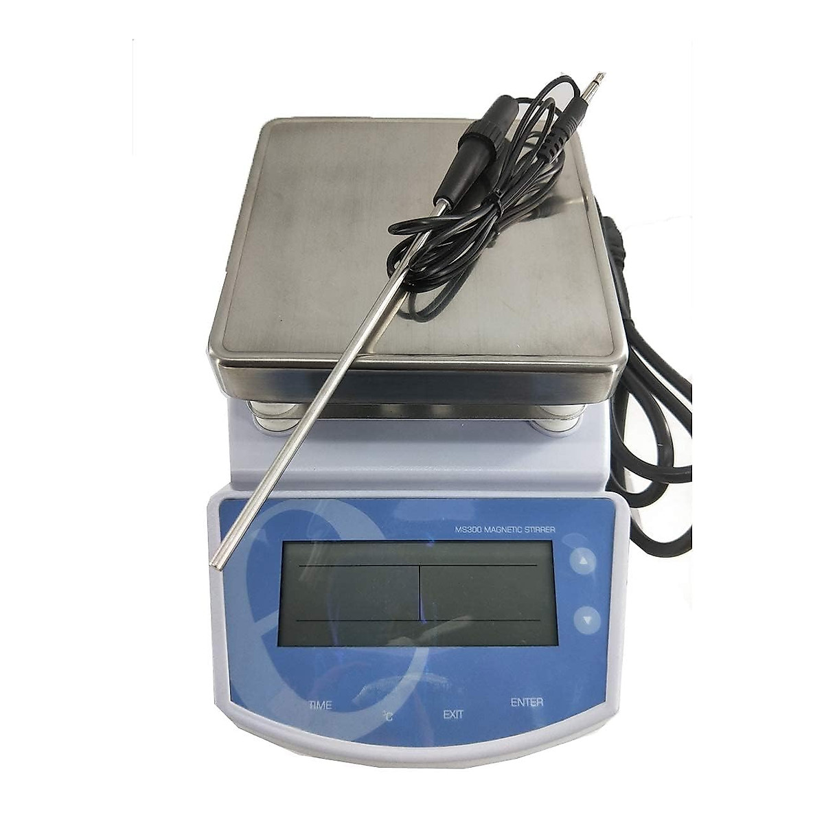 MS300 Hot Plate Magnetic Stirrer Digital Thermostatic Magnetic Stirrer with Maximum Stirring Capacity 2 Liters LCD Display Max Temperature 300 Degree Celsius
