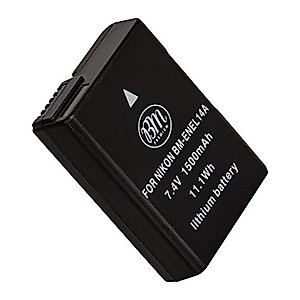 BM Premium EN-EL14A Battery for Nikon D3100, D3200, D3300, D3400, D3500, D5100, D5200, D5300, D5500, D5600, DF, Coolpix P7000, P7100, P7700 Digital SLR Cameras