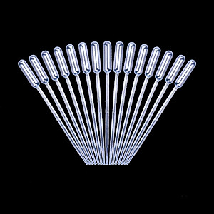 AKOAK 200 Pcs/Pack 0.5ml Disposable Plastic Graduated Transfer Pipettes Dropper Eye Dropper for Esse
