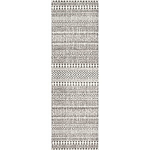 nuLOOM Artemisia Modern Tribal Runner Rug, 2' x 6', Grey