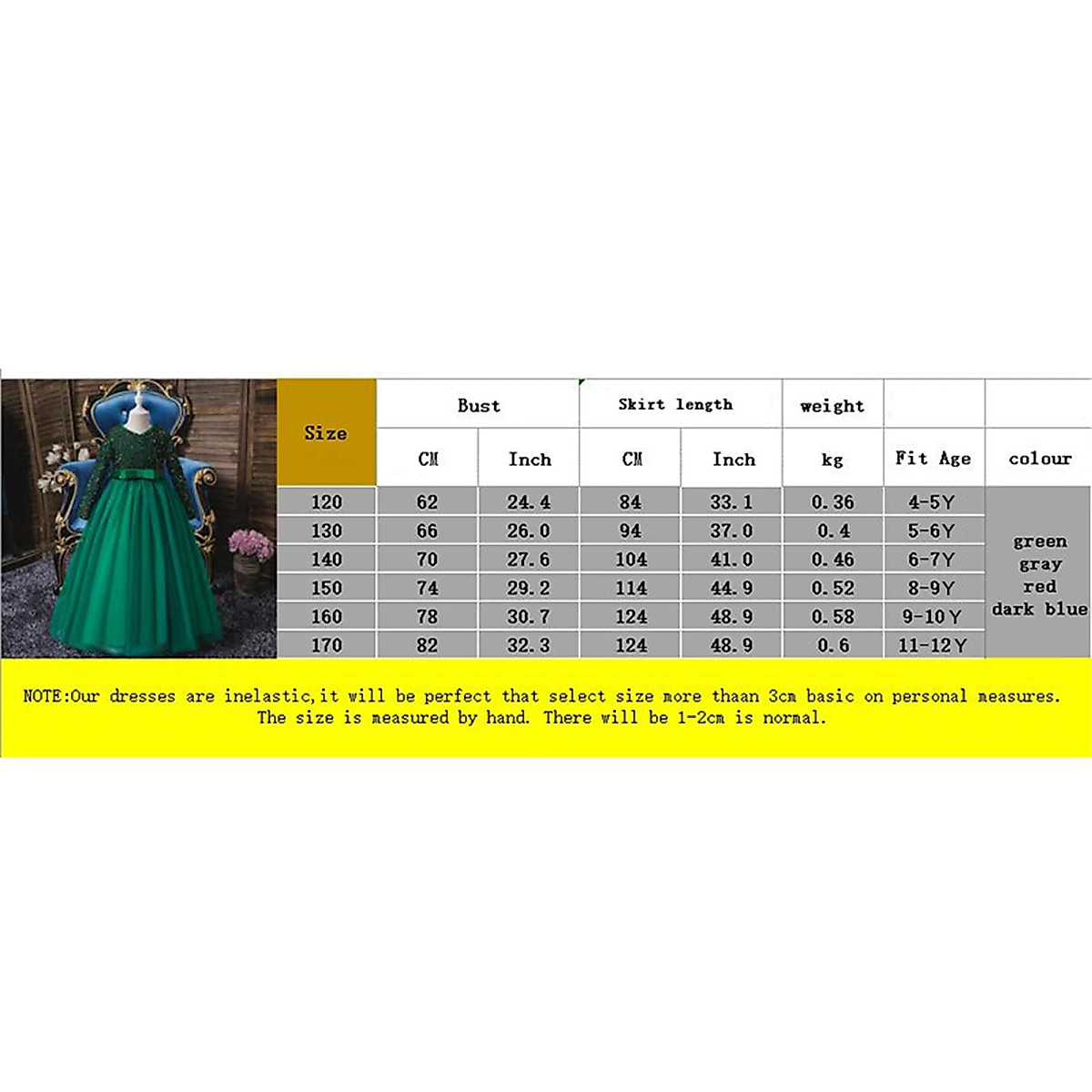 Baby Girls Valentine's Day Sequin Dress Outfit Party Clothes Girl Kids Long Sleeve Wedding Princess Pageant Dresses (Red, 11-12 Years)