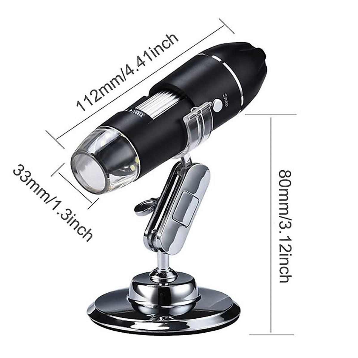 Handheld Digital Microscope Accessories 3 in 1 1600X 8 LED Handheld Digital Microscope Camera, with Stand Microscope Accessories