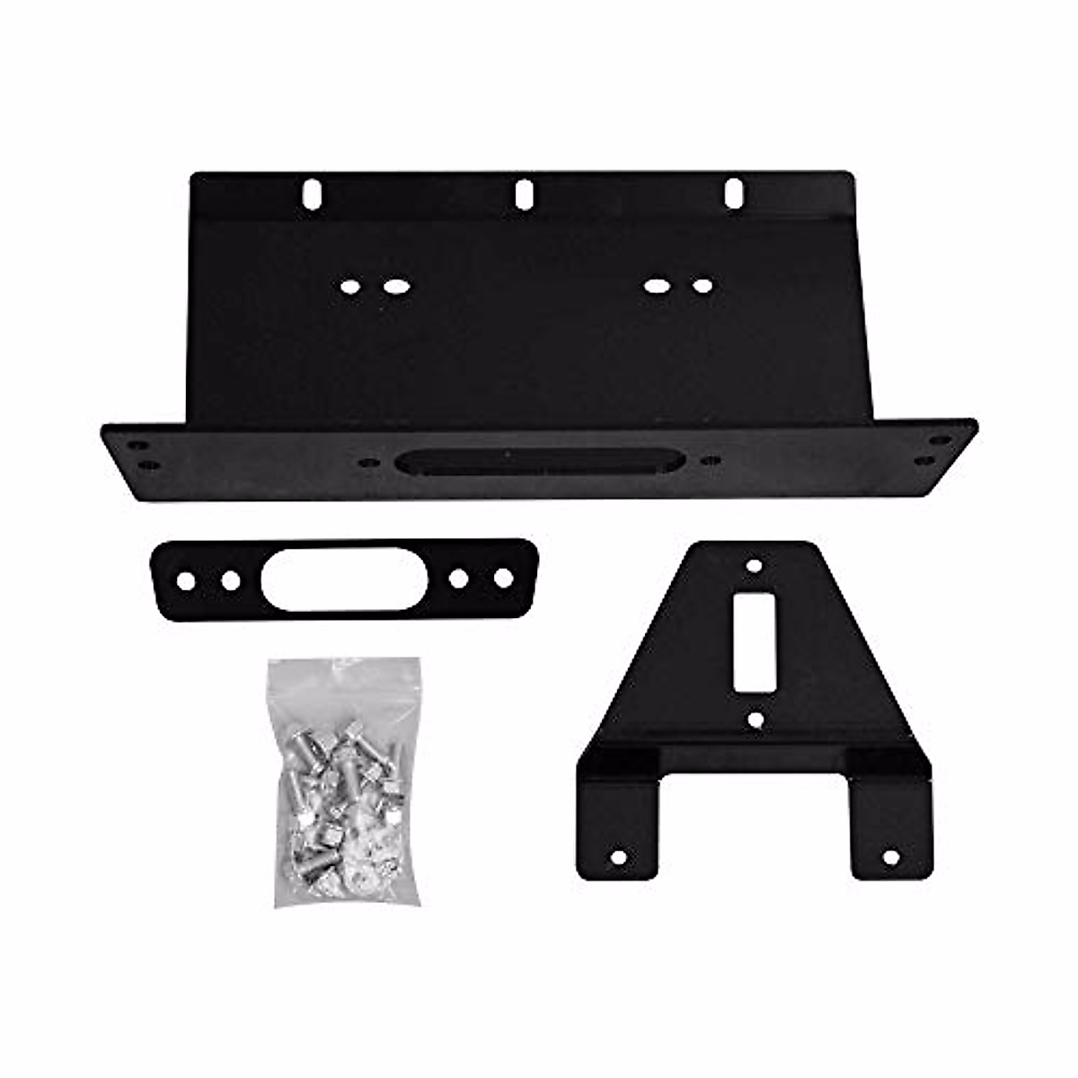 SuperATV Winch Mounting Plate for 2009-2019 Polaris Ranger XP 500 | 2009-2014 Ranger XP 800 | 2010-2014 Ranger XP 800 Crew | Compatible with Many OEM and Aftermarket Winches