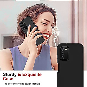 LeYi for Samsung Galaxy A03S Phone Case, Galaxy AO3S Phone Case with [2 x Tempered Glass Screen Protector], Full-Body Shockproof Soft Silicone Phone Cover Case for Samsung A03S (6.5 Inch), Black