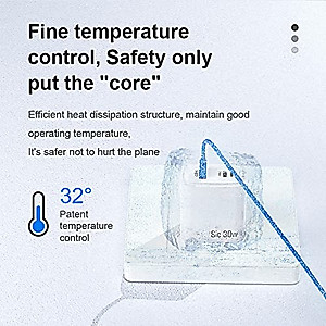 30W USB C Charger,Charger Block 3 Ports PD QC 3.0 Fast Charger Type Phone Brick Charger,Foldable Power Adapter USB Cable with USB-C to Lightning Cable for MacBook Pro Air/iPhone 14/13/12/11/iPad Pro