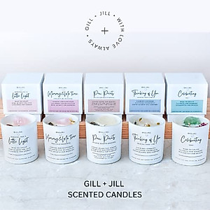 Thinking of You Aromatherapy Candle, Lavender and Chamomile Scented, Sympathy Memorial Bereavement Condolence Gifts for Loss of Loved One, Father, Mother, Natural Wax with White Quartz Crystal