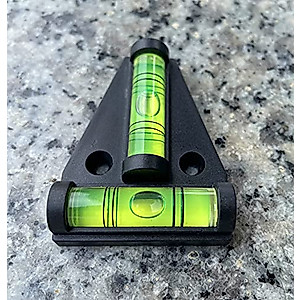 4Pcs RV T Level Cross Check Levelers Bubble Levels Use for RVs, Camper, Travel Trailer, Tripods, Camera, Telescope, Photography, Wood Shop, Table, 3D Printer (Black)