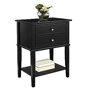 Ameriwood Home Franklin Accent Table 2 Drawers, Black