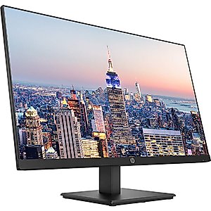 HP P27H 27 Inch IPS LED Backlit Monitor 2-Pack Display Bundle with Fully Adjustable Dual Monitor and Desk Mount Clamp