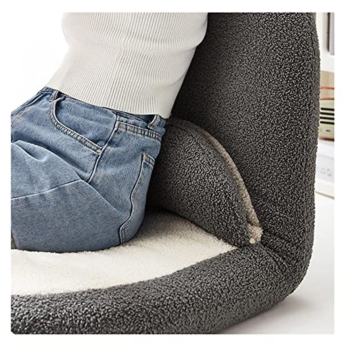 Lazy Sofa Bedroom Lazy Sofa Reclining Bed Back Chair Single Sofa Soft and Comfortable Single Cushion Balcony Single Sofa Sofa Chair (Color : Oak, Size : Large)