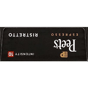 Peet's Coffee, Dark Roast Espresso Pods, Ristretto Intensity 10, 10 Count (1 Box of 10 Espresso Capsules)