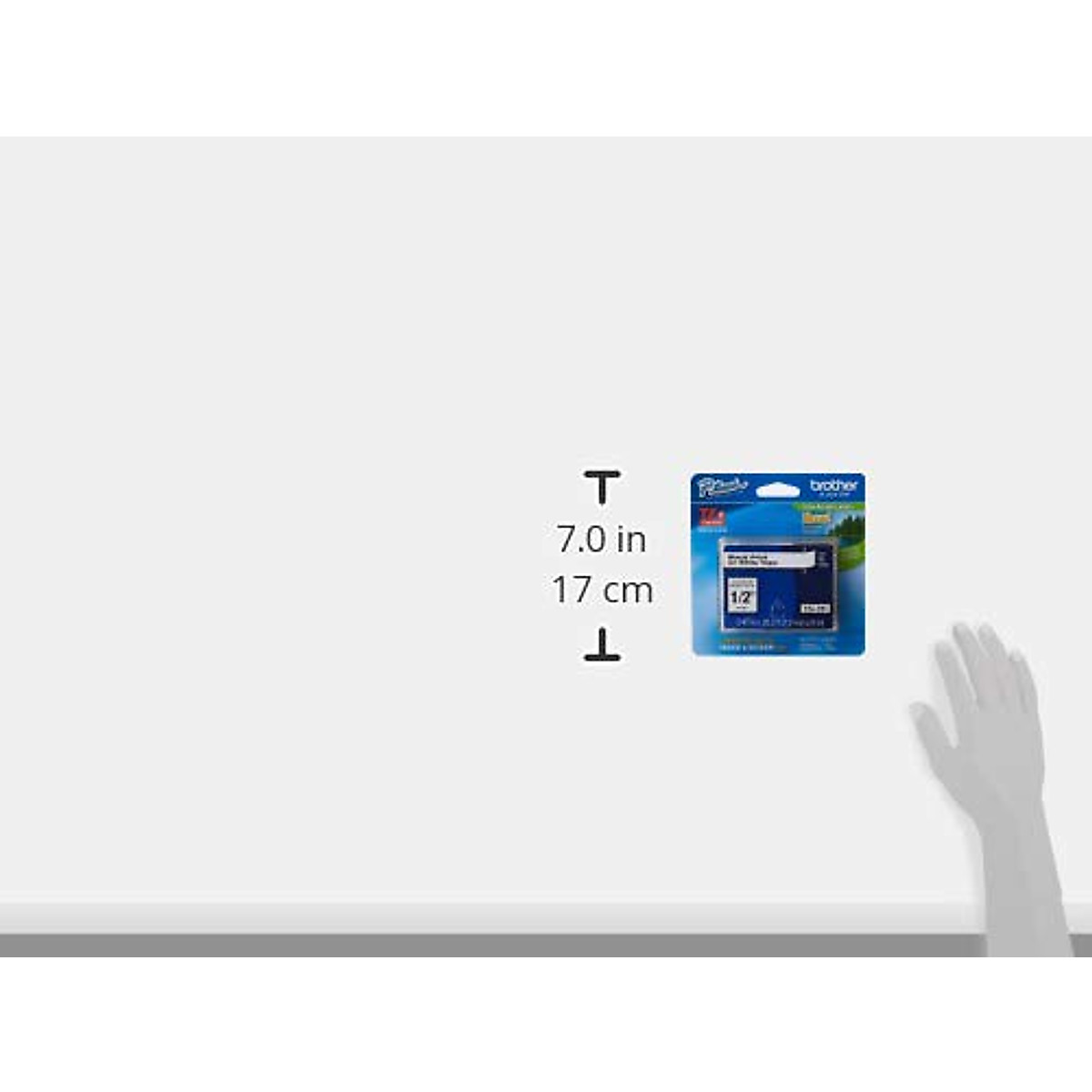 Brother Genuine P-touch TZE-231 Tape, 1/2" (0.47") Wide Standard Laminated Tape, Black on white, Laminated for Indoor or Outdoor Use, Water-Resistant, 0.47" x 26.2' (12mm x 8M), TZE231