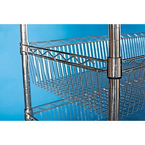 Omega 18" Deep x 24" Wide x 63" High 4 Tier Stationary Chrome Basket Unit