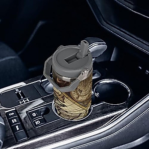 SYJTGDE Large Capacity Car Cup Ancient Map World Globe Fashionable Upgrade Car Cup Advanced And Beautiful Travel Cup