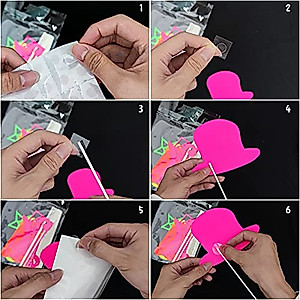 UNIIDECO Over 70 Pieces Glow In The Dark Party Supplies, Neon Paper Decorations, Candyland Birthday Kit, Euphoria Black Light Blacklight Room Decor, Garland Streamers Decoration Backdrop Accessories