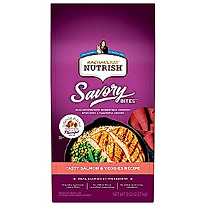 Rachael Ray Nutrish Savory Bites Dry Cat Food, Tasty Salmon & Veggies Recipe, 5 Pound Bag