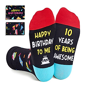 Zmart 10 Year Old Birthday Gifts for Boys - Socks for Tween Boys Girls Age 10, 10 Year Old Boy Gift Ideas, Presents for 10 Year Olds, Black