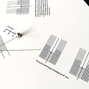 Turntable Cartridge Alignment Protractor Mat, Calibration Plate Adjustment Tool, Phono-Cartridge Stylus Alignment Protractor Tool for Turntable Accessor