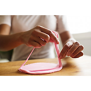 Tiny Ideas DIY Baby's Print Handprint or Footprint Keepsake No Bake Ornament with Ribbon, Baby Girl Nursery Décor, Pink