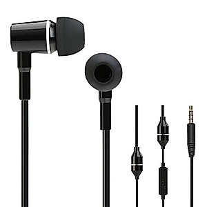 Docooler 3.5mm Earphone Stereo Music Headset Air Tube in-Ear Headphone Radiation Free Noise Reduction Line Control Music & Calls for Phones Desktop PC
