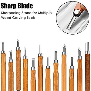 DDF iohEF Wood Carving Sharpener, 1000 Grit Whetstone with More Grooves Sharpening Stone for Woodworking, Wood Carving Tools, Chisels and Gouges