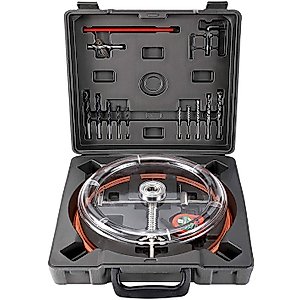 Toolly Adjustable Hole Saw Cutter Kit 1-5/8" to 8" (40-200mm) Twin Blade Circle Hole Saw Cutter with ABS Dust Shield for Making recessed Lights, Speaker Holes or Ventilation Holes