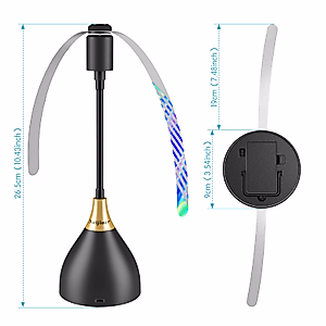 Neijiaer Fly Fans for Tables, Practical Fly Repellent Fan with Soft Blades, USB or Batteries Powered, Soundless and Portable Fly Fan Keeps Your Food Clean(4 Pack)