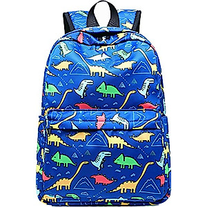 CAMTOP Preschool Backpack for Kids Boys Toddler Backpack Kindergarten School Bookbags (Cute Dinosaur-Dark Blue)