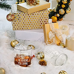 Modwnfy Funny Fathers Day Gift for Stepdad, to Stepdad from The Reason You D Whiskey Glass, Stepfather Old Fashioned Glass, Stepdad Stepfather Dad Papa Birthday Gift from Stepdaughter Stepson