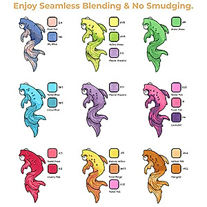 Ohuhu Alcohol Markers Brush Tip: Double Tipped Art Marker Set for Artist Adults Coloring Sketching Drawing Alcohol-based Ink - Brush Chisel Dual Tips - Honolulu - 48 Colors w/ 1 Blender and Case