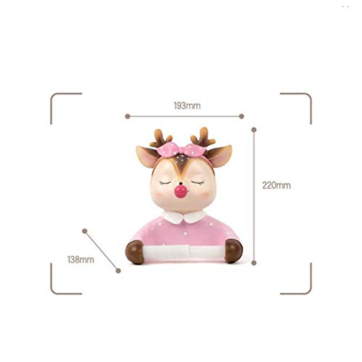 SHUANGJ Toilet Toilet Paper Towel Roll Paper Box Creative Cartoon Cute Sika Deer Roll Paper Hanger Wall-Mounted Free Punch Fantasy Unicorn