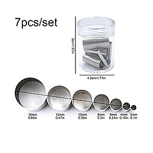 Clay Cutters,7Pcs Hole Hollow Punch Cutter Set Stainless Steel Indentation Round Circle Shape Cutters Mold Ceramics Dotting Baking Mold Cutter Punch Tools for Clay Pottery Craft with Storage Case(B2)