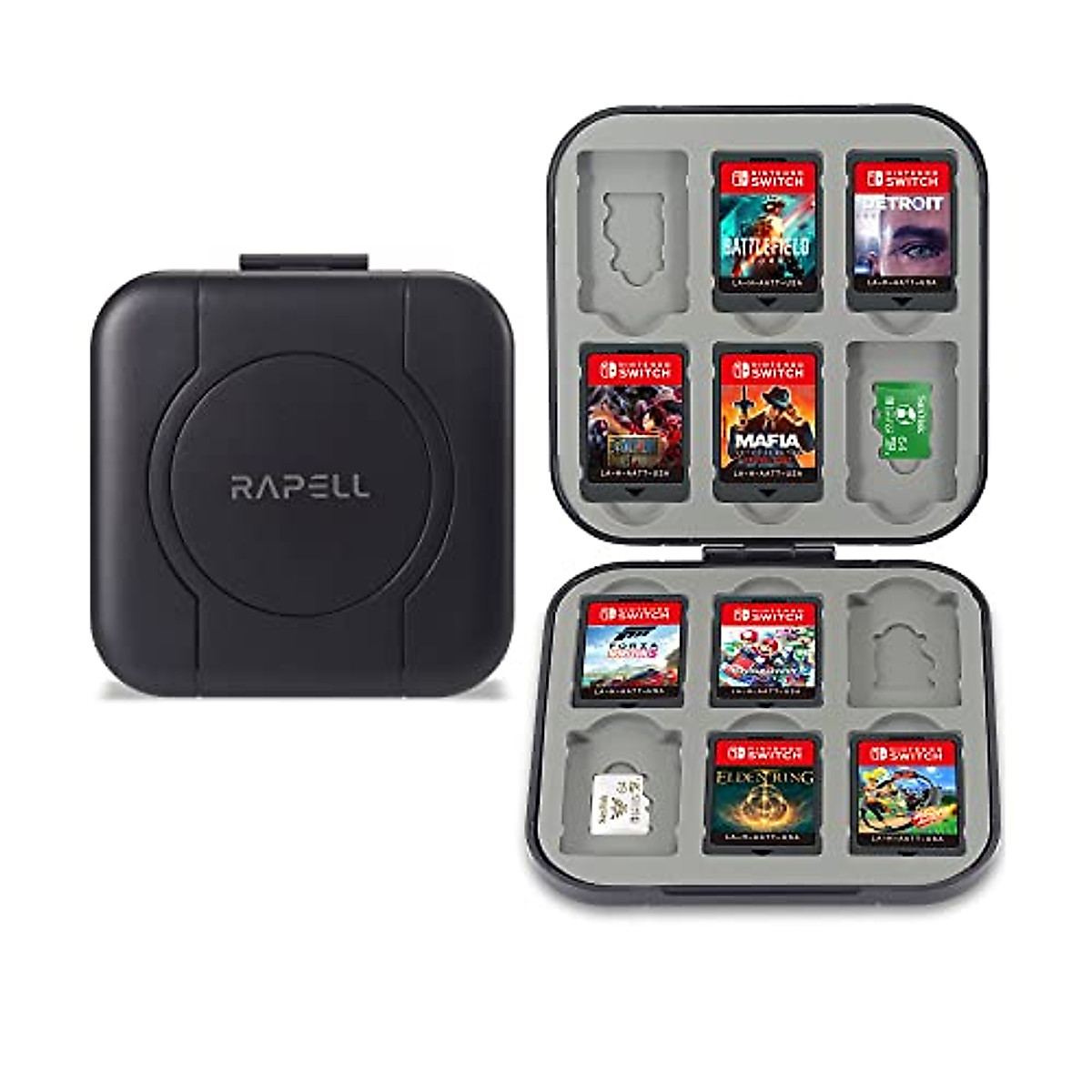 12 Game Card Case Compatible for Nintendo Switch OLED 2021/Switch/Switch lite, 12 Game Holder Cartridge Case Compatible for Switch Game Cards , Compact & Portable Game Storage Case Box